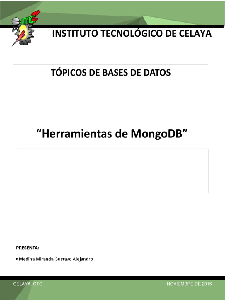 Herramientas de MongoDB | PDF | Mongo Db | No Sql