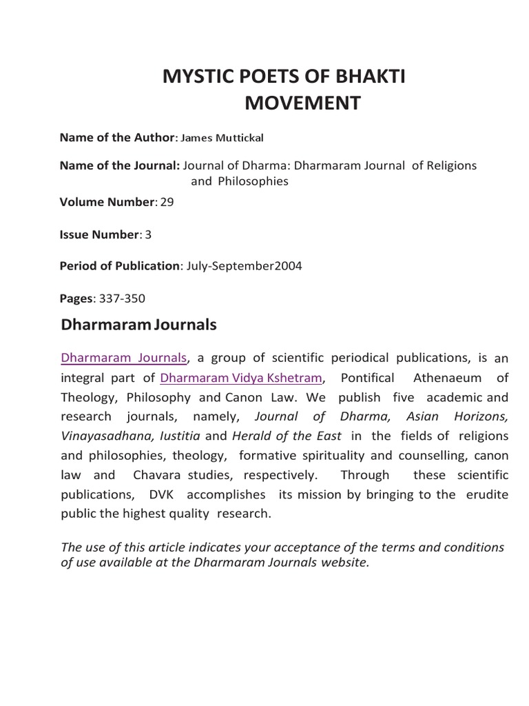 Mystic Poets of Bhakti Movement PDF | PDF | Bhakti | Sufism