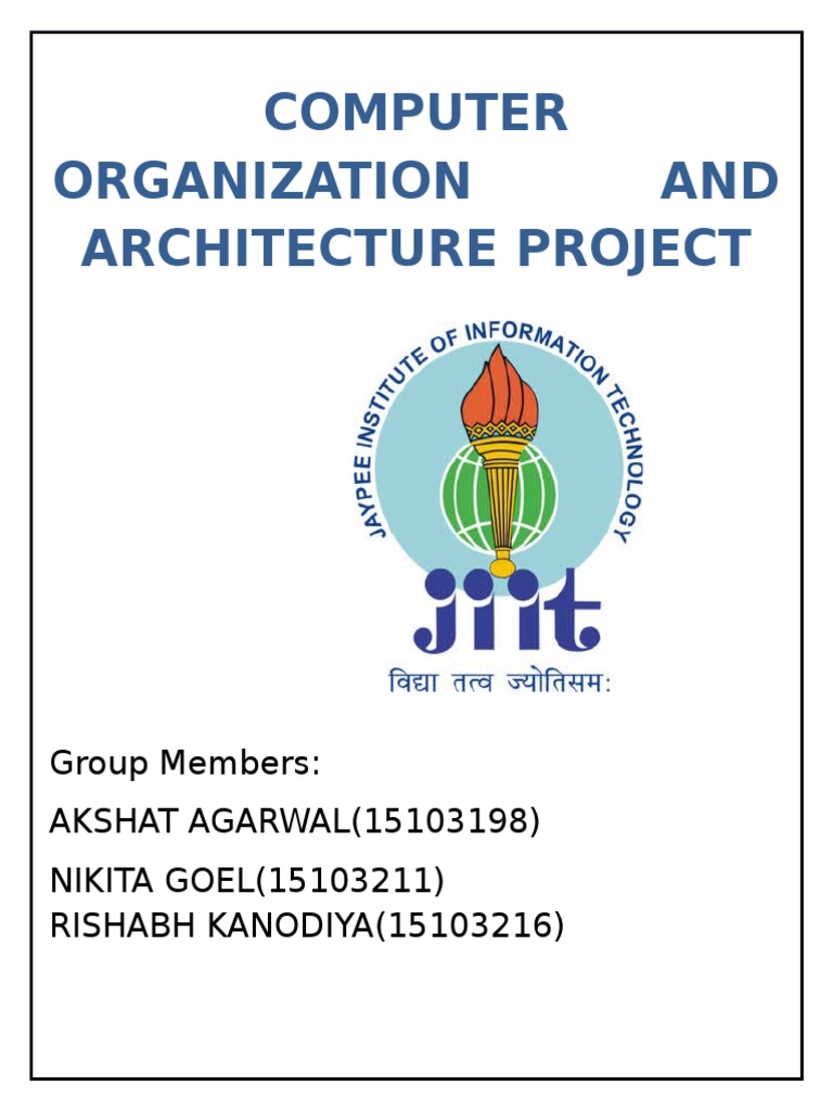 Computer Architecture Project Overview | PDF