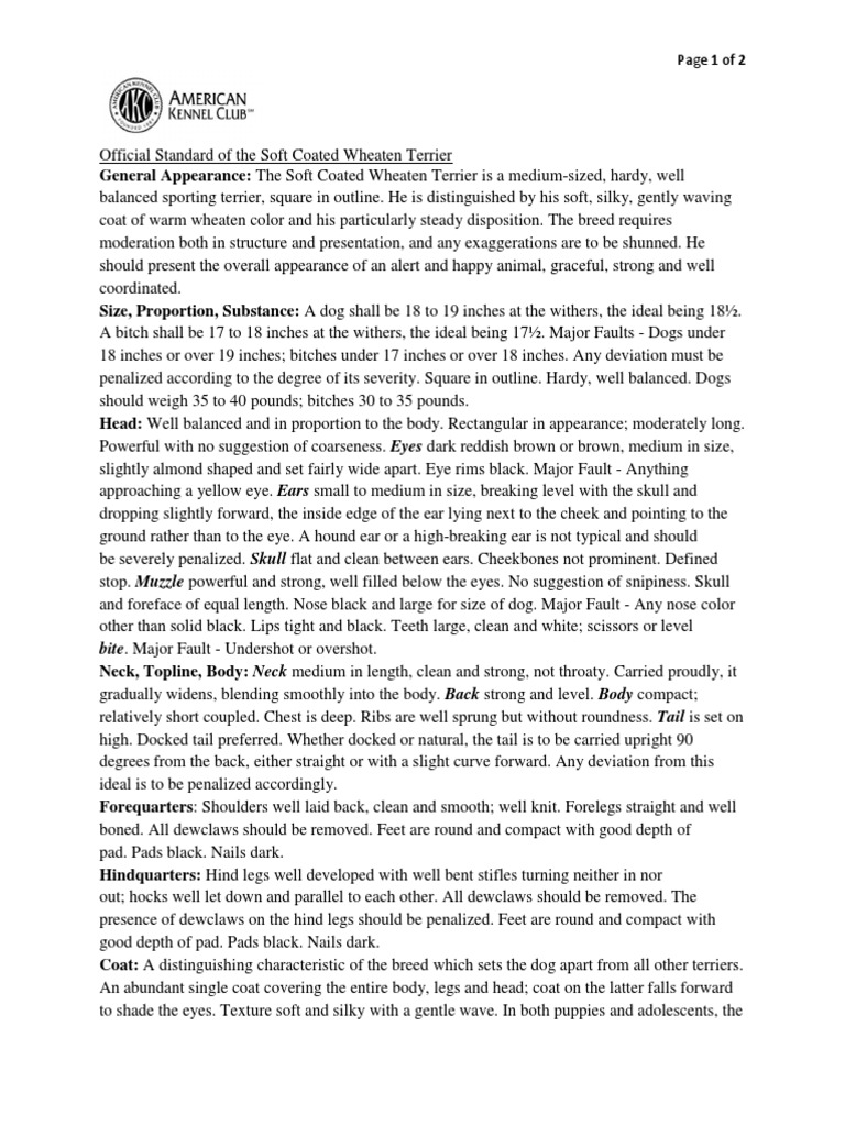 Bite. Major Fault - Undershot or Overshot.: Page 1 of 2 | PDF | Dogs ...