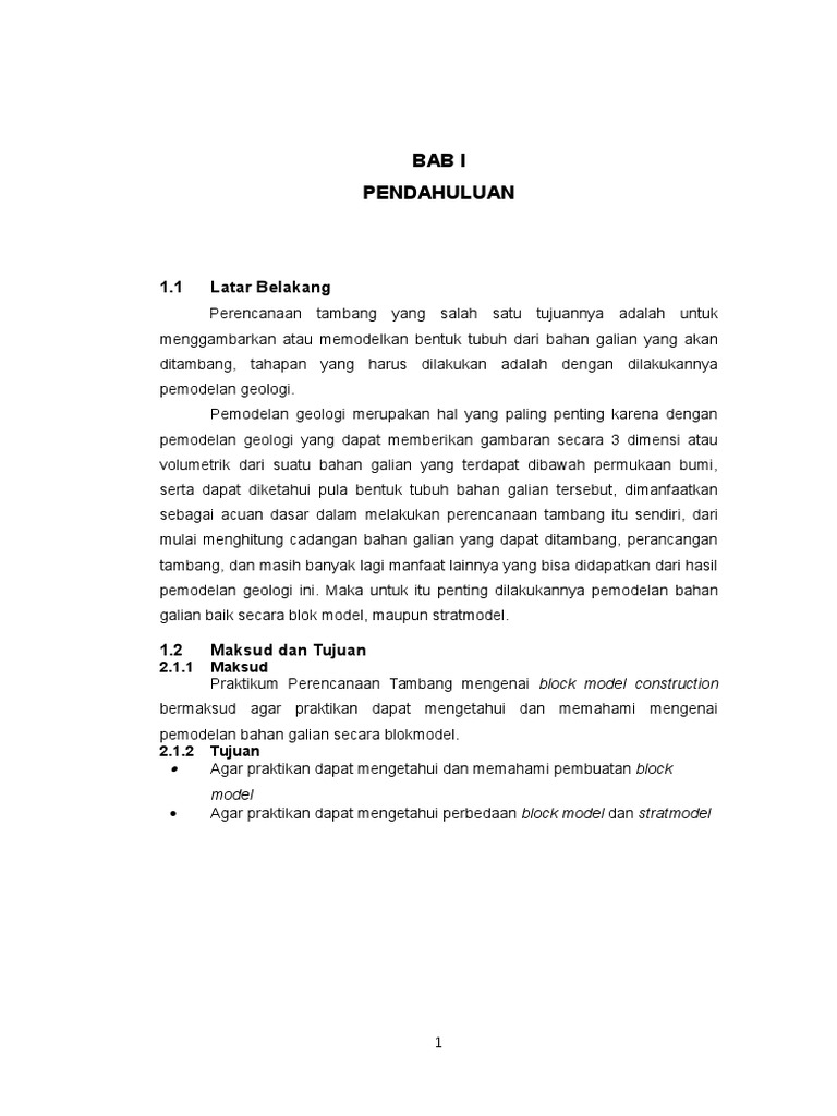 Pemodelan Geologi dan Block Model | PDF