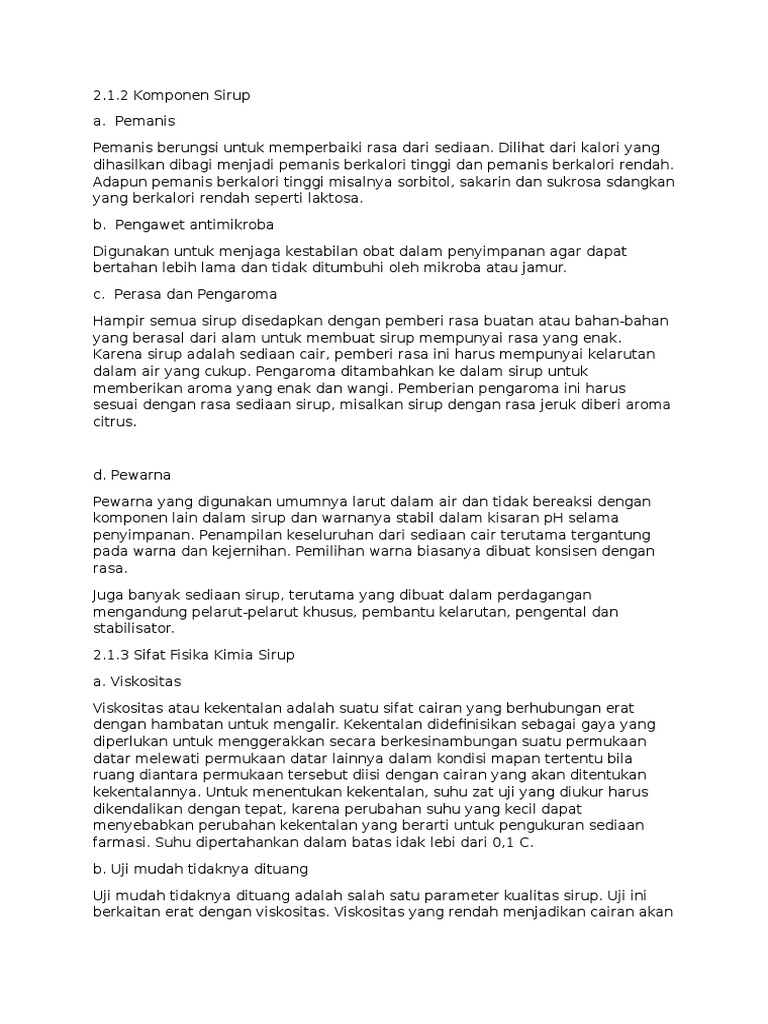 Formulasi Syrup PCT | PDF