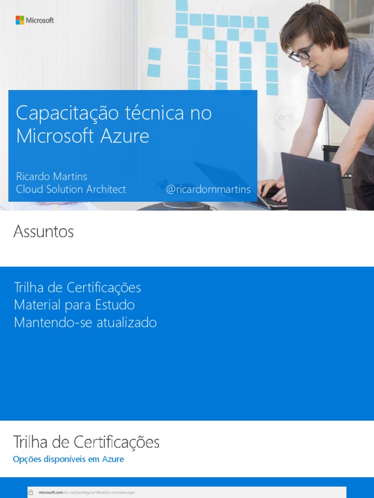 Trilhas de certificação técnica no Microsoft Azure: opções disponíveis ...