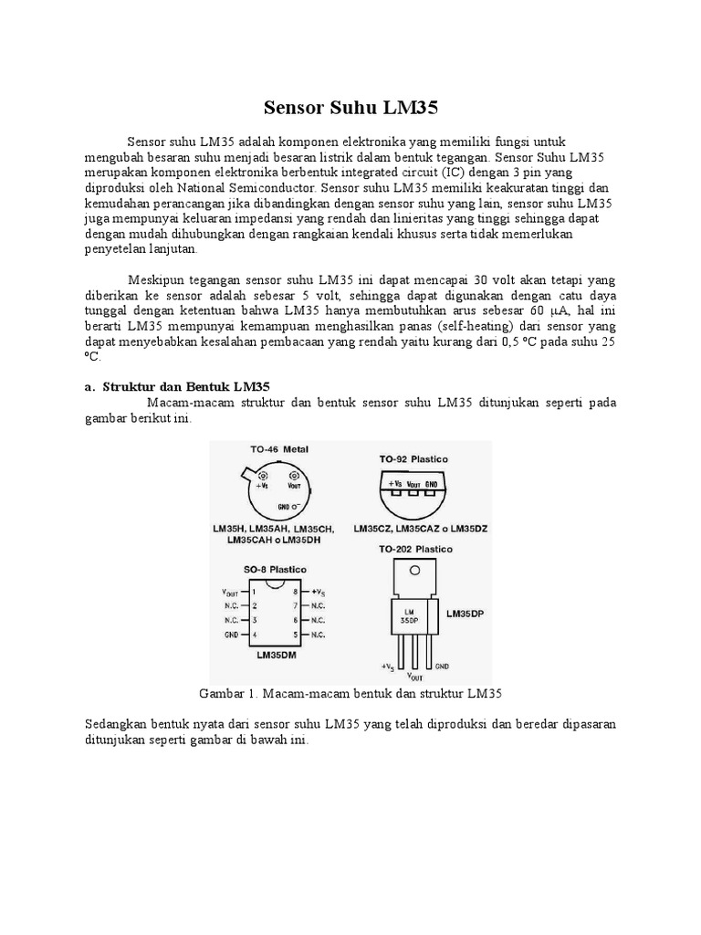 Sensor Suhu LM35 | PDF