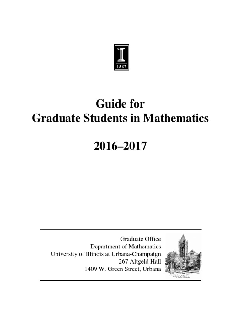 Guide For Graduate Students in Mathematics 2016-2017 | PDF | Thesis ...