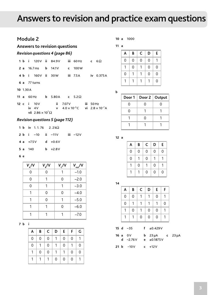 Answers To Revision and Practice Exam Questions | PDF | Teaching ...
