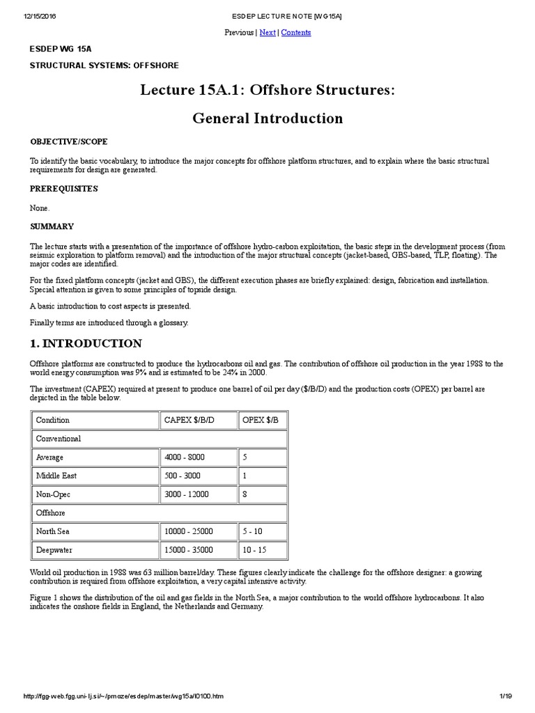 Lecture 15A.1 Offshore Structures | PDF | Deep Foundation | Offshore ...