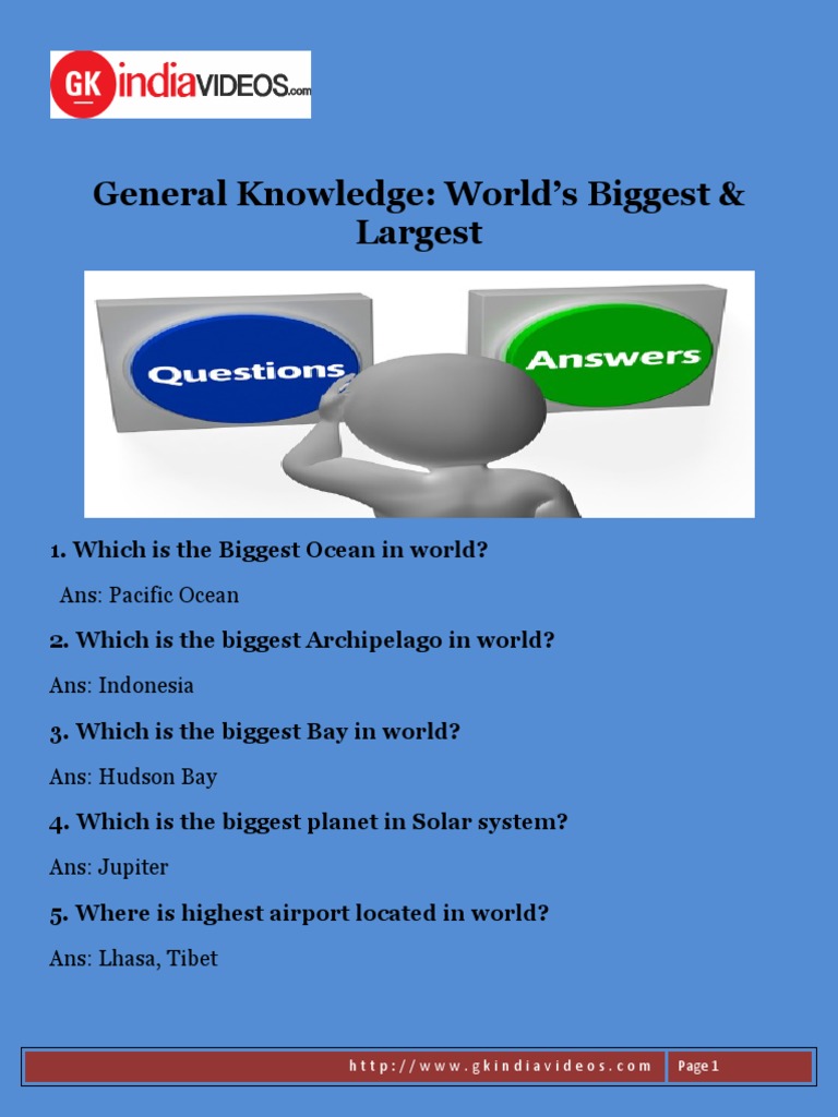 World Biggest and Largest | PDF | Social Science | Science & Mathematics
