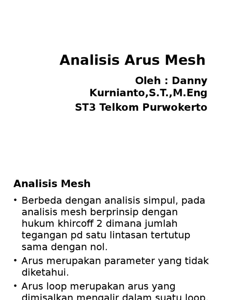 Analisis Arus Mesh 4 | PDF