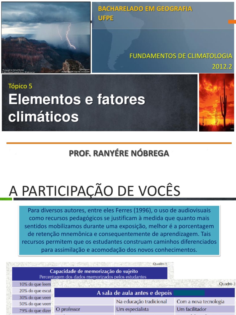 Climatologia - Elementos e Fatores Climáticos | Clima | Terra