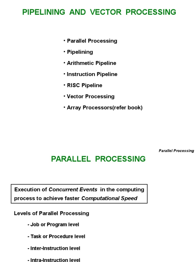 Pipelining and Vector Processing | Download Free PDF | Parallel Computing | Instruction Set