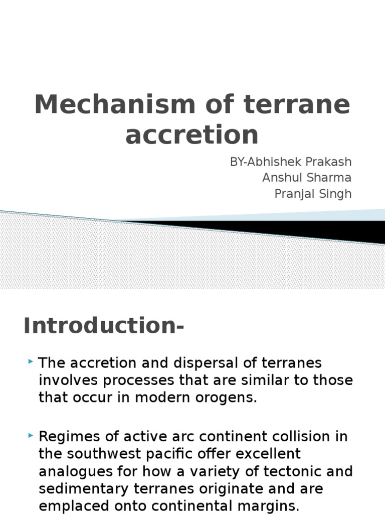 Mechanism of Terrane Accretion | PDF | Geophysics | Structural Geology