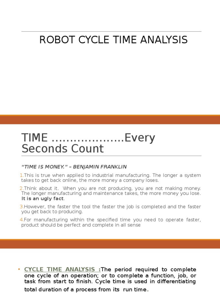 Robot Cycle Time Analysis | PDF | Robot | Robotics