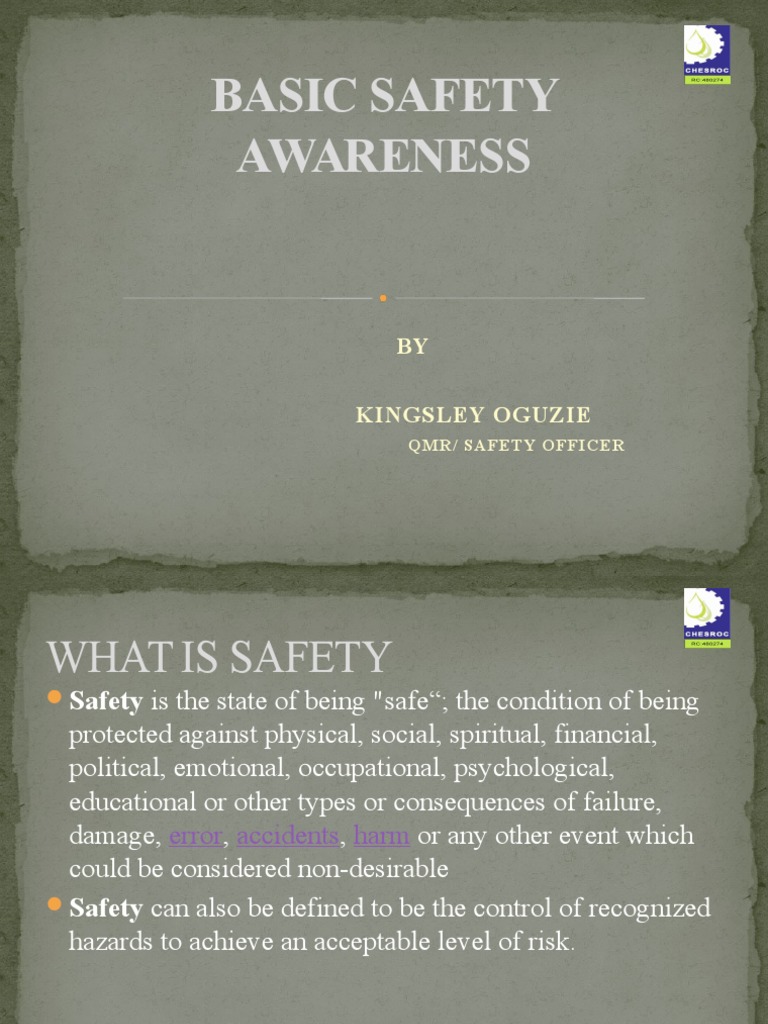 Basic Safety Awareness Training Guide | PDF | Personal Protective ...