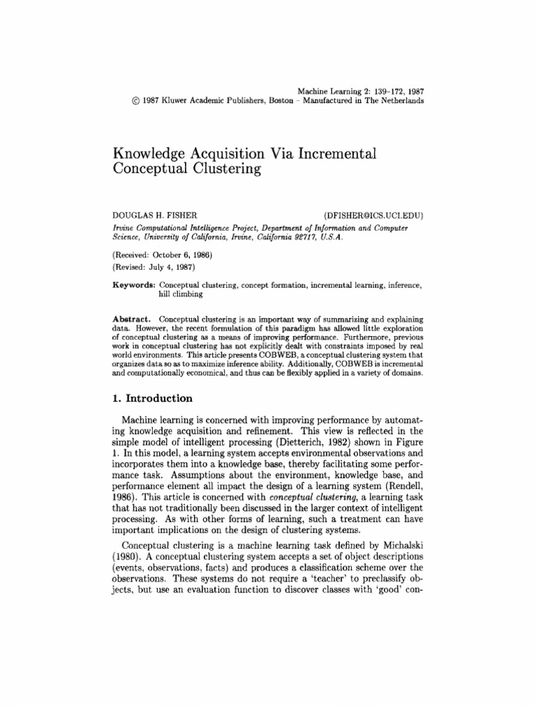 Cobweb | PDF | Statistical Classification | Cluster Analysis