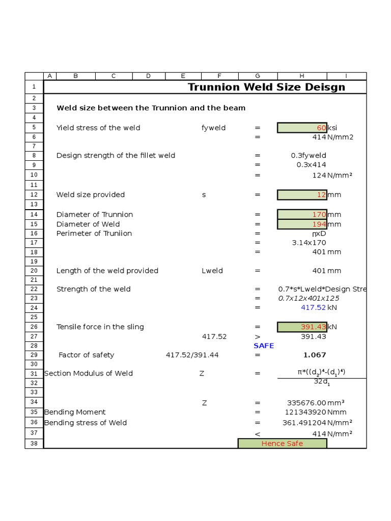 Weld Size Calculation for Support Plate | PDF | Bending | Structural Engineering