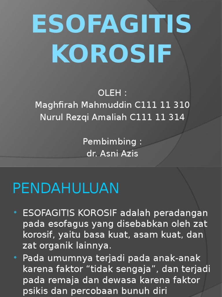 Esofagitis Korosif | PDF