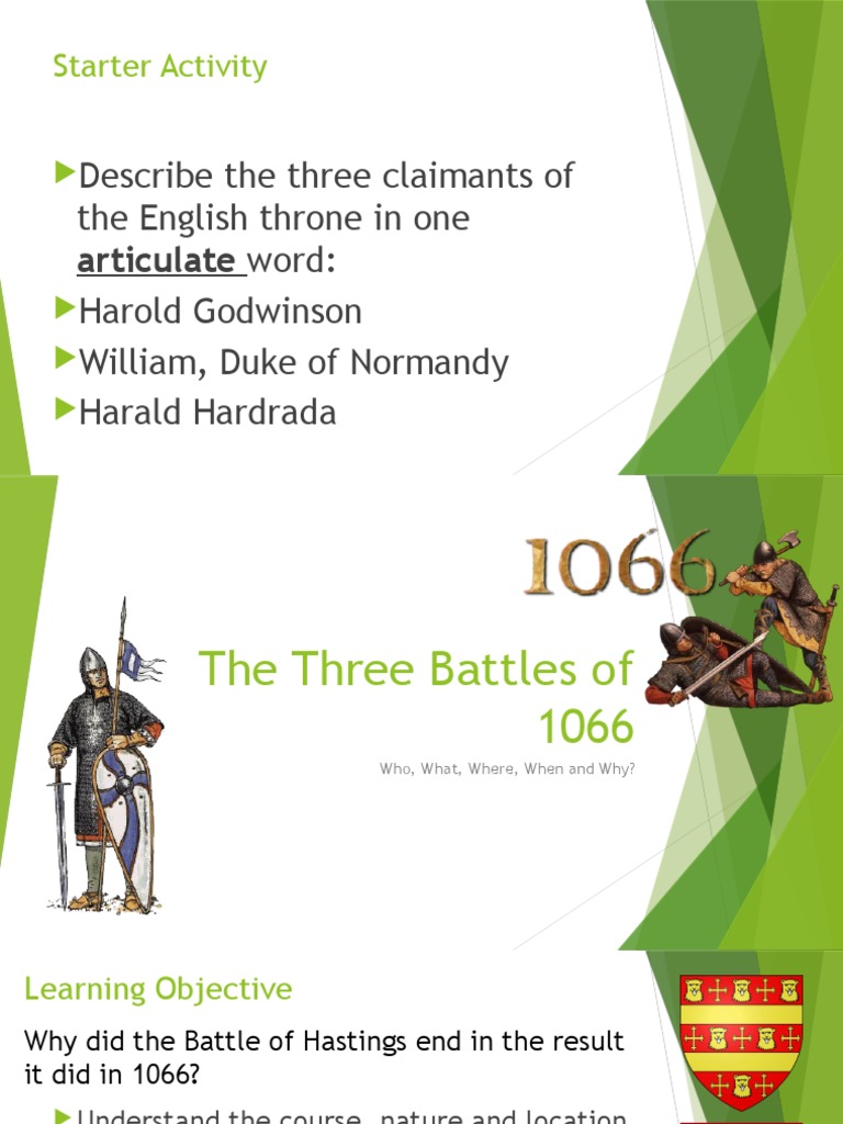 The Three Battles of 1066 | PDF | Military Science | Middle Ages