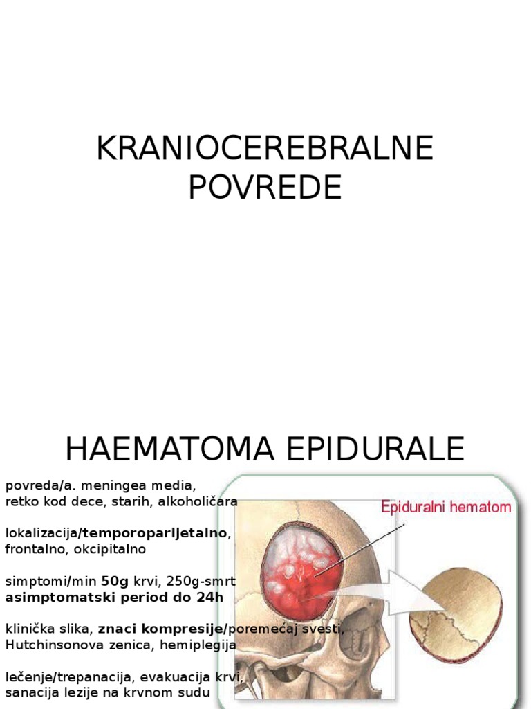 Kraniocerebralne Povrede Vezbe Sudska Medicina | PDF