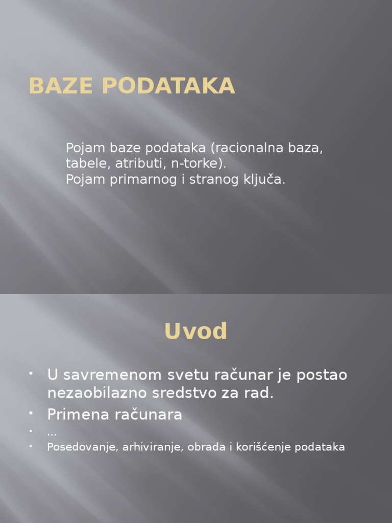 Baze Podataka | PDF