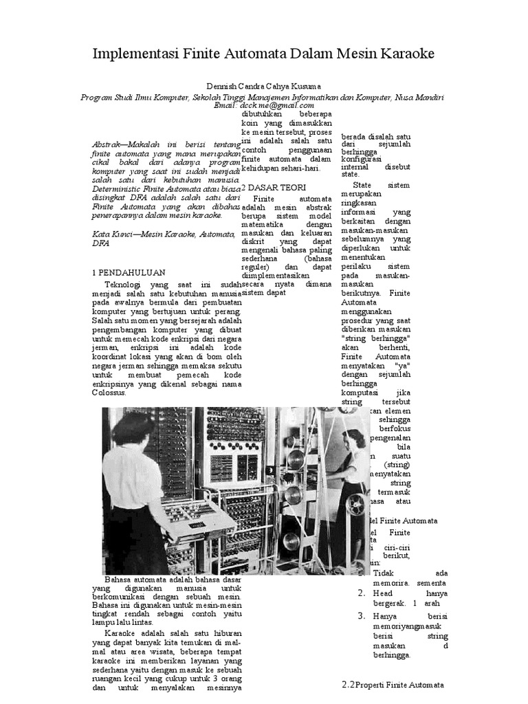 Implementasi Finite Automata Dalam Mesin 2 | PDF
