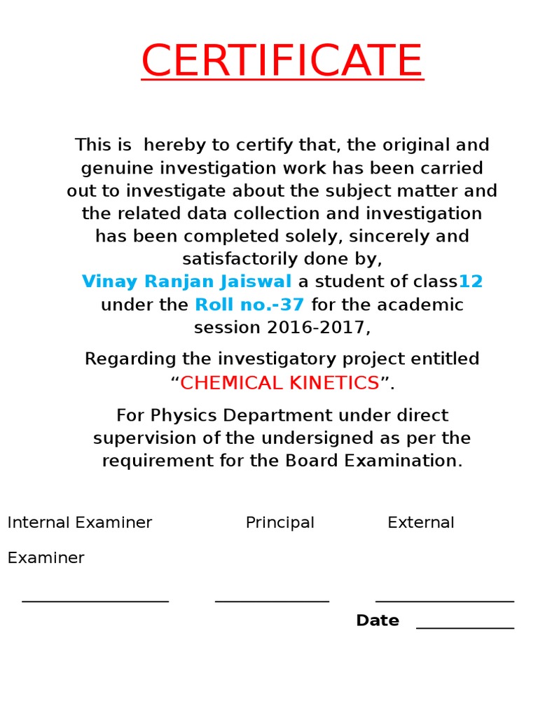 Certificate and Acknowledgement | PDF | Learning | Behavior Modification