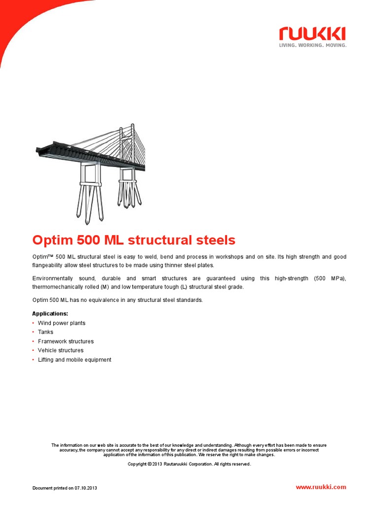 Optim 500 ML Structural Steels | PDF | Structural Steel | Welding