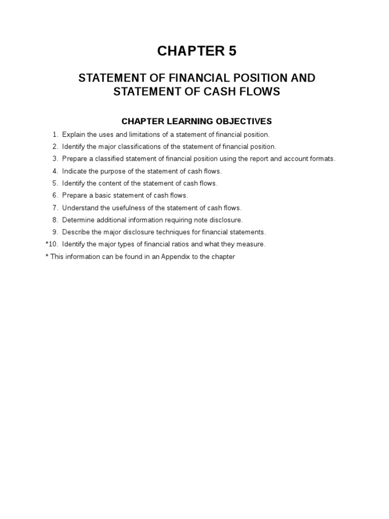ch05 PDF | PDF | Balance Sheet | Cash Flow Statement