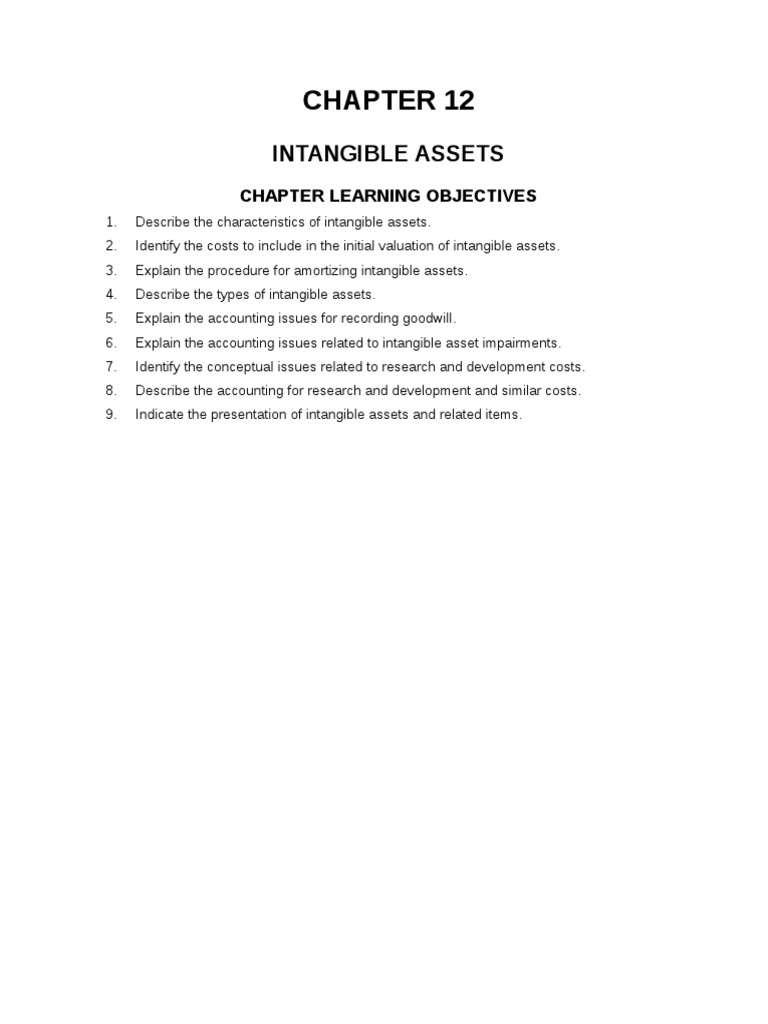 ch12 PDF | PDF | Goodwill (Accounting) | Intangible Asset