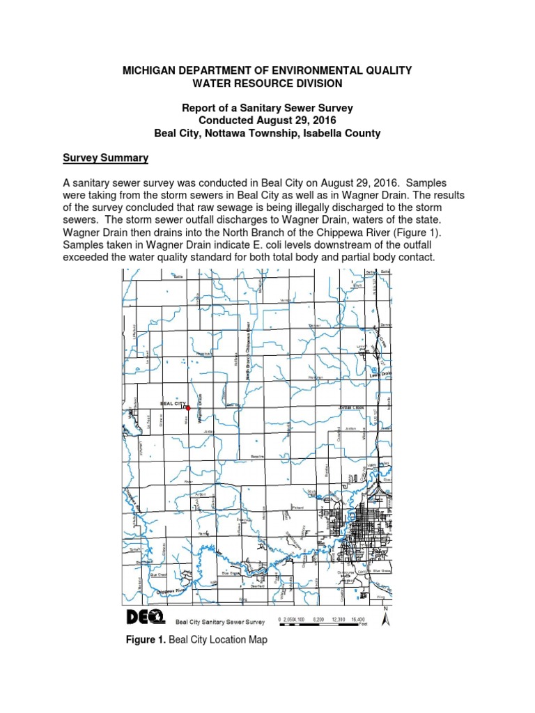 Beal City Sanitary Sewer Survey Results | PDF | Sanitary Sewer | Water ...