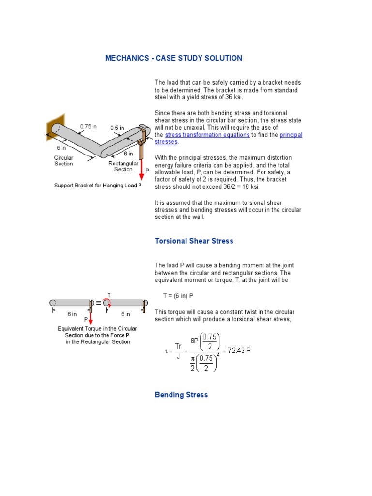 Principle Stress Examples | Download Free PDF | Bending | Yield ...