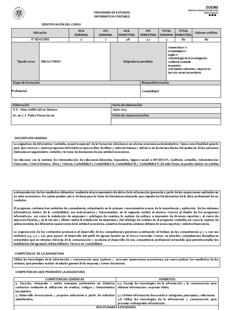 Informática Contable: Uso y Aplicación | PDF | Contabilidad | Información