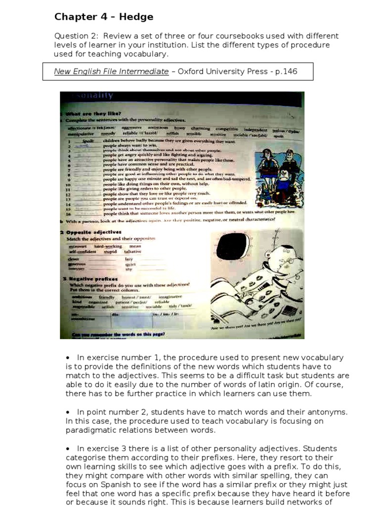Chapter 4 - Hedge | PDF | Vocabulary | Reading Comprehension