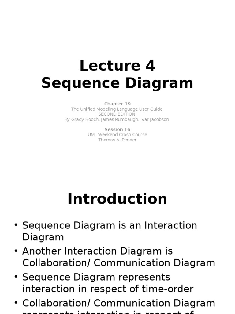 Lecture 5 - Sequence Diagram | PDF | Unified Modeling Language | Areas Of Computer Science