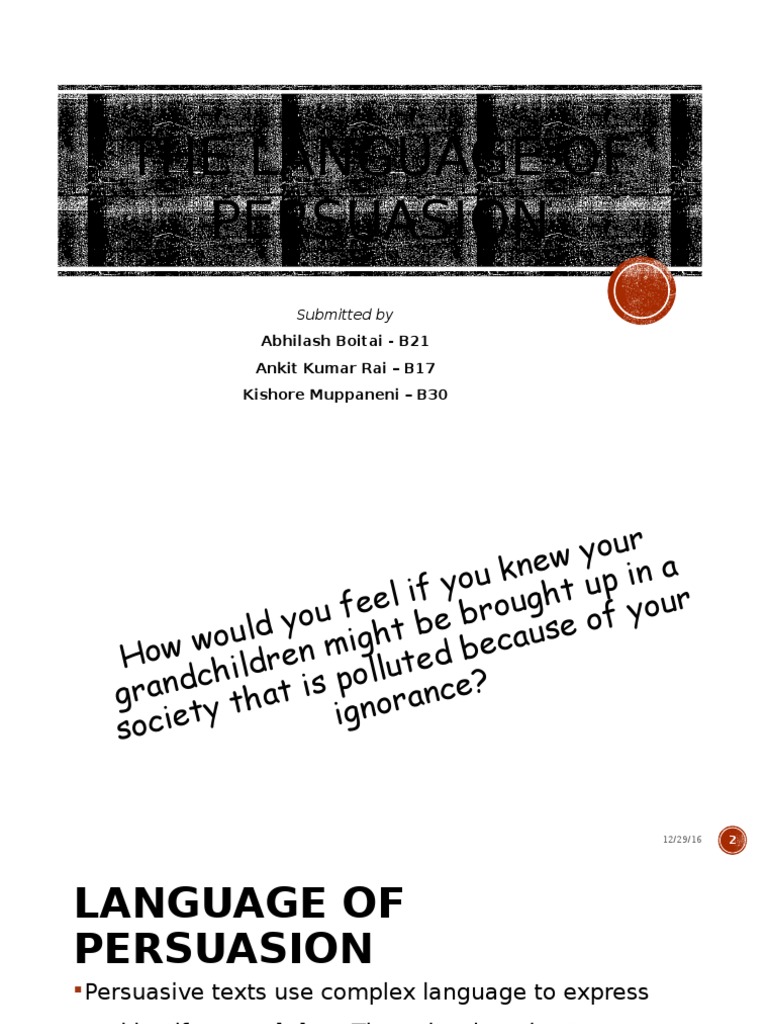 The Language of Persuasion | PDF | Persuasion | Argument