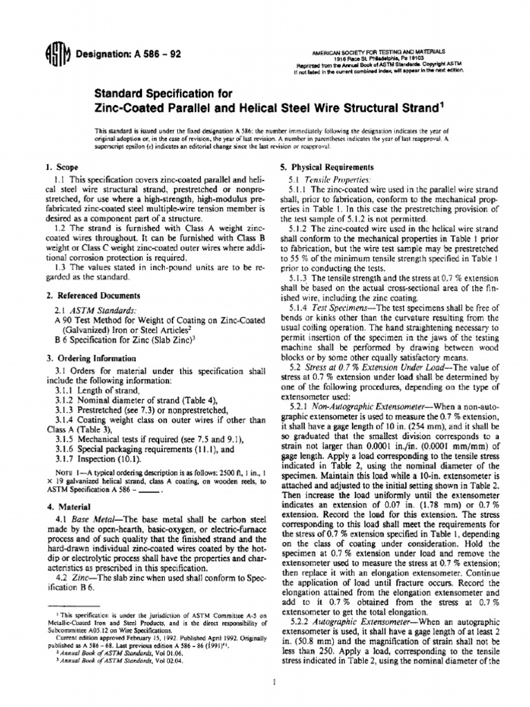 Astm A586 - 92 | PDF