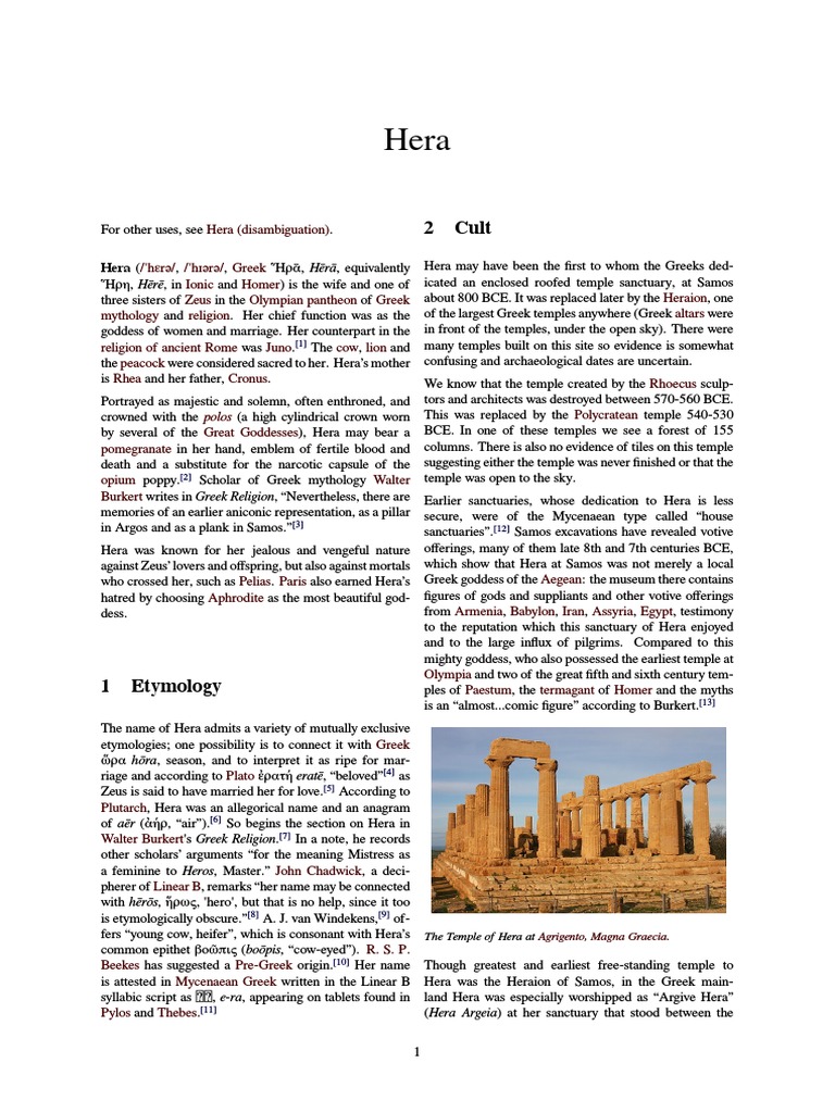 Hera | PDF | Hera | Paris (Mythology)