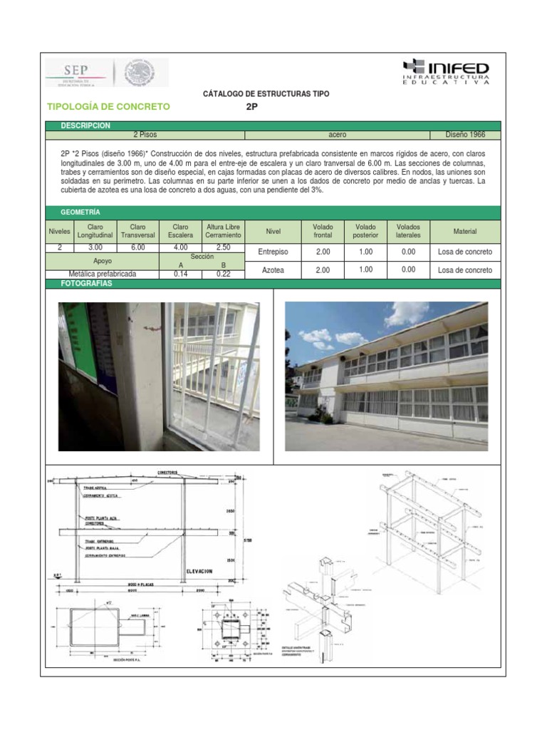 10 Inifed Catalogo De Estructuras Pdf Techo Hormigón