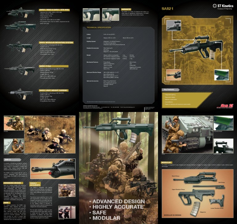 Sar21 Brochure | PDF | Telescopic Sight | Personal Weapons