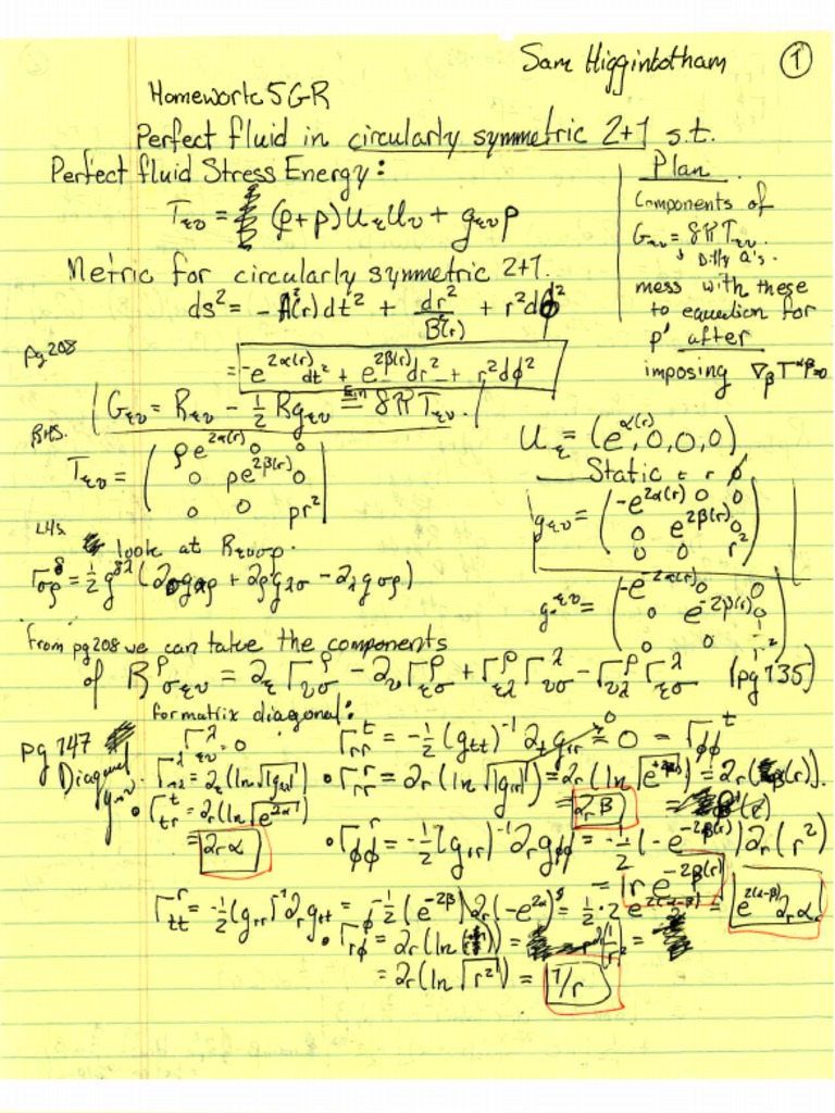 Solution To Einstein Equations For Perfect Fluid In Circularly
