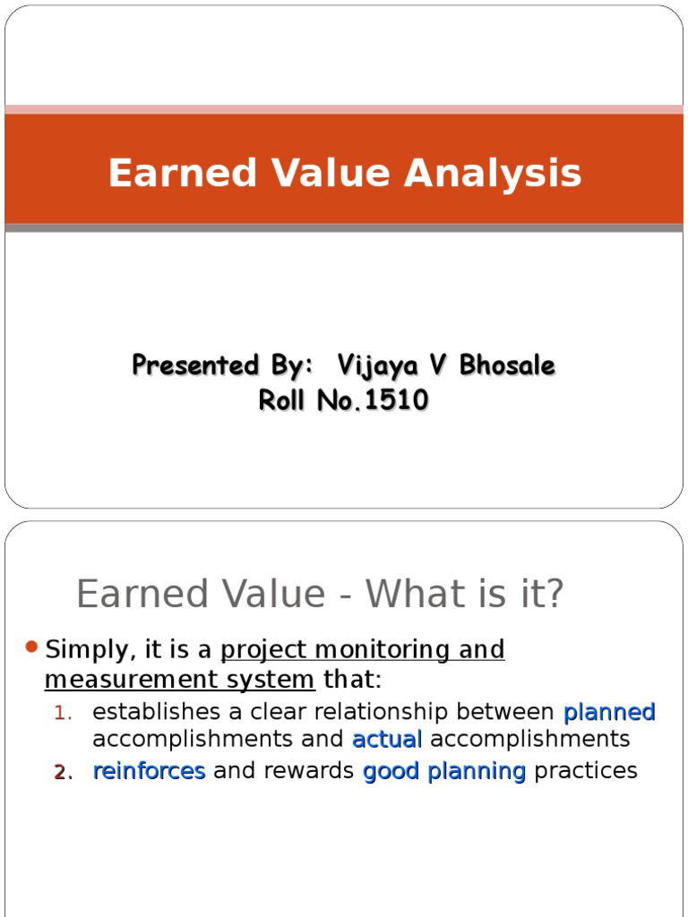 Understanding Earned Value Analysis | PDF
