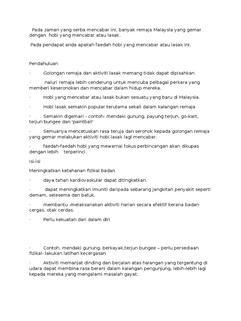Karangan Form 5 | PDF