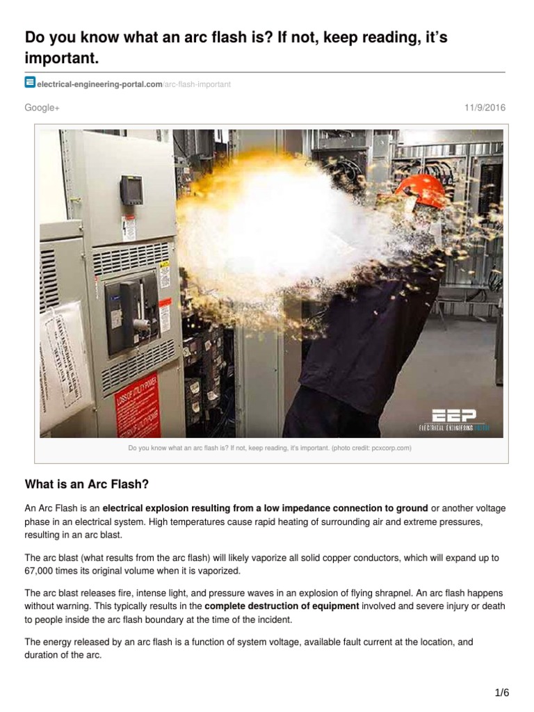 Arc Flash | Download Free PDF | Personal Protective Equipment ...