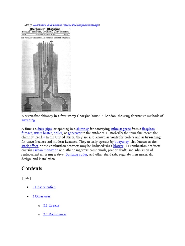 Types and Uses of Flues | PDF | Chimney | Combustion