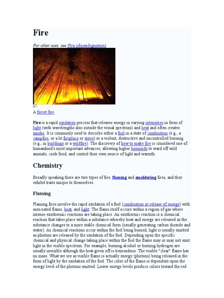 Fire | PDF | Fires | Combustion