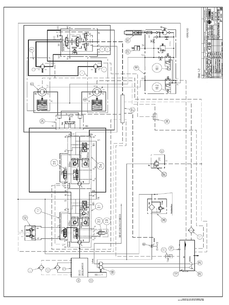 HAMM Roller HD120-HD130 HYD Diagram | PDF