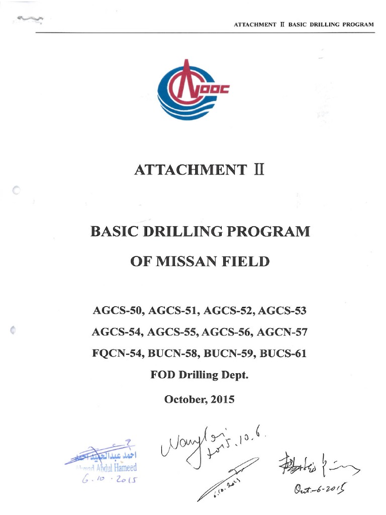 Attachment BASIC DRILLING PROGRAM - 12 Vertical Wells | Download Free ...