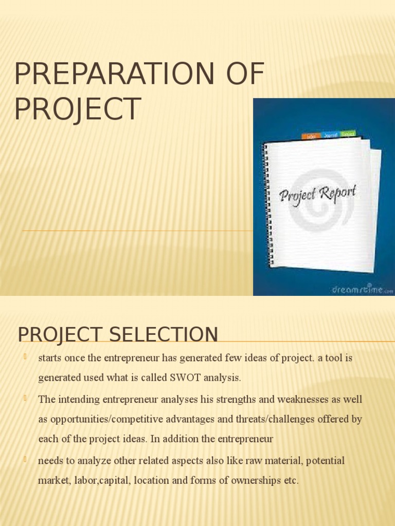 Project Report Preparation Guide | PDF | Entrepreneurship | Feasibility ...