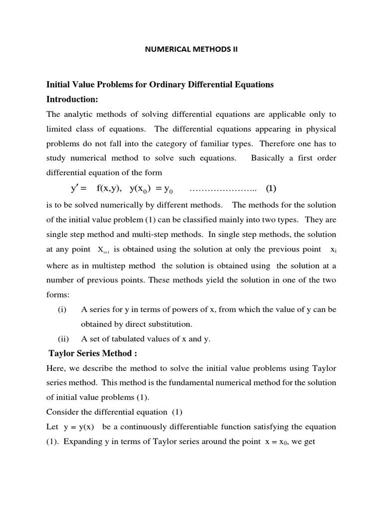 Numerical Methods II | PDF | Equations | Numerical Analysis