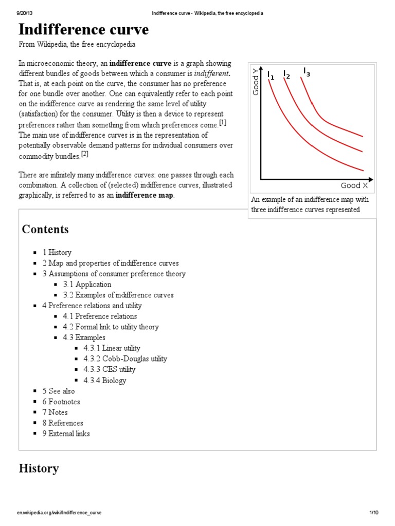 Indifference Curve | PDF | Utility | Mathematical Analysis